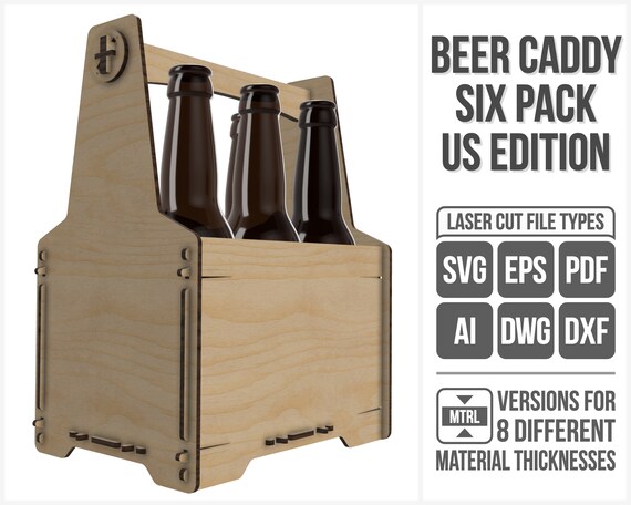 Beer Caddy 6-pack US Edition Laser Cut Files - Etsy