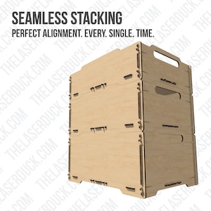 Stackable Boxes | 4" 5" 6" Heights | Storage & Organizing | Laser Cut ...