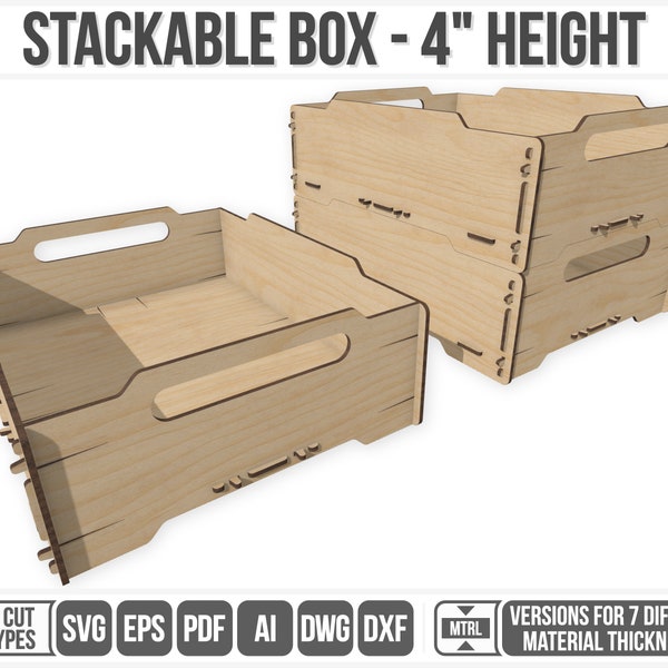 Laser Cut Box Stackable - Etsy