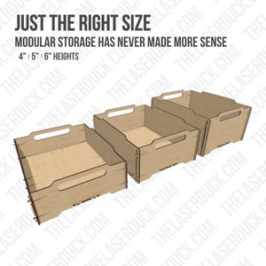 Stackable Boxes | 4" 5" 6" Heights | Storage & Organizing | Laser Cut ...