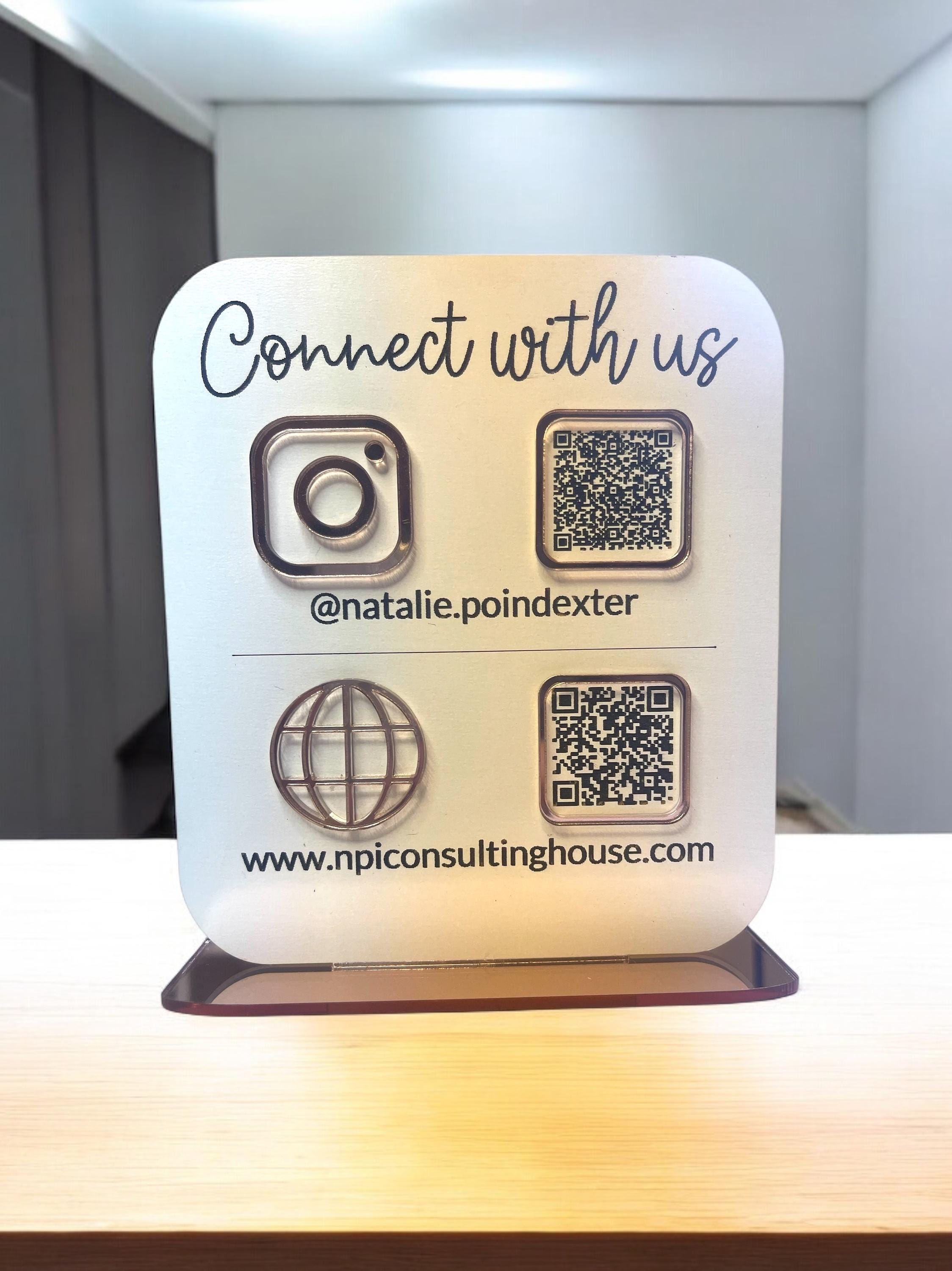 Custom QR Code Sign for Social Media, Venmo, Payment Methods, and ...