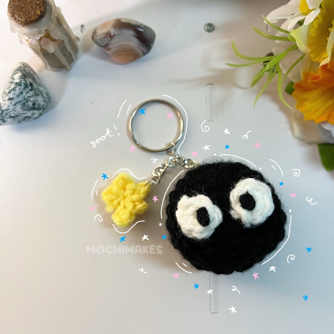 Crochet Soot Sprite Keychain - Etsy