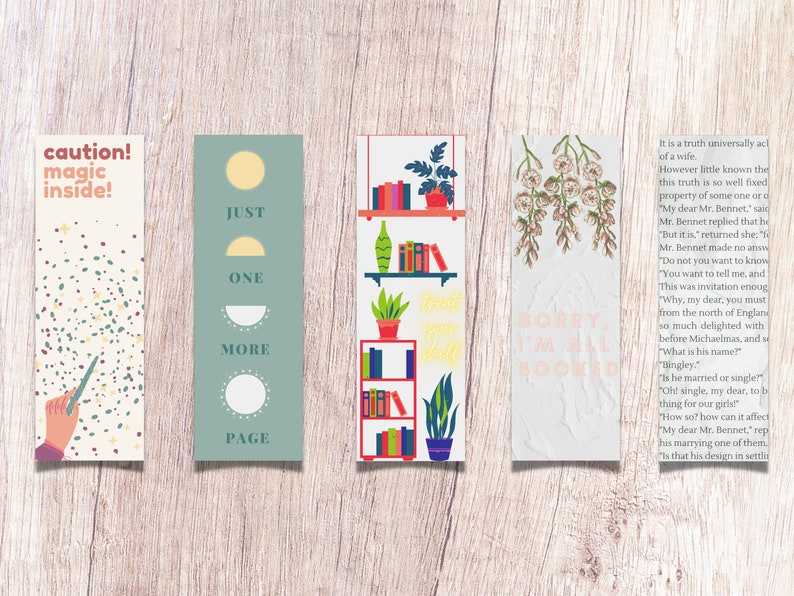 Printable, Downloadable Bookmarks-pack of Ten! - Etsy