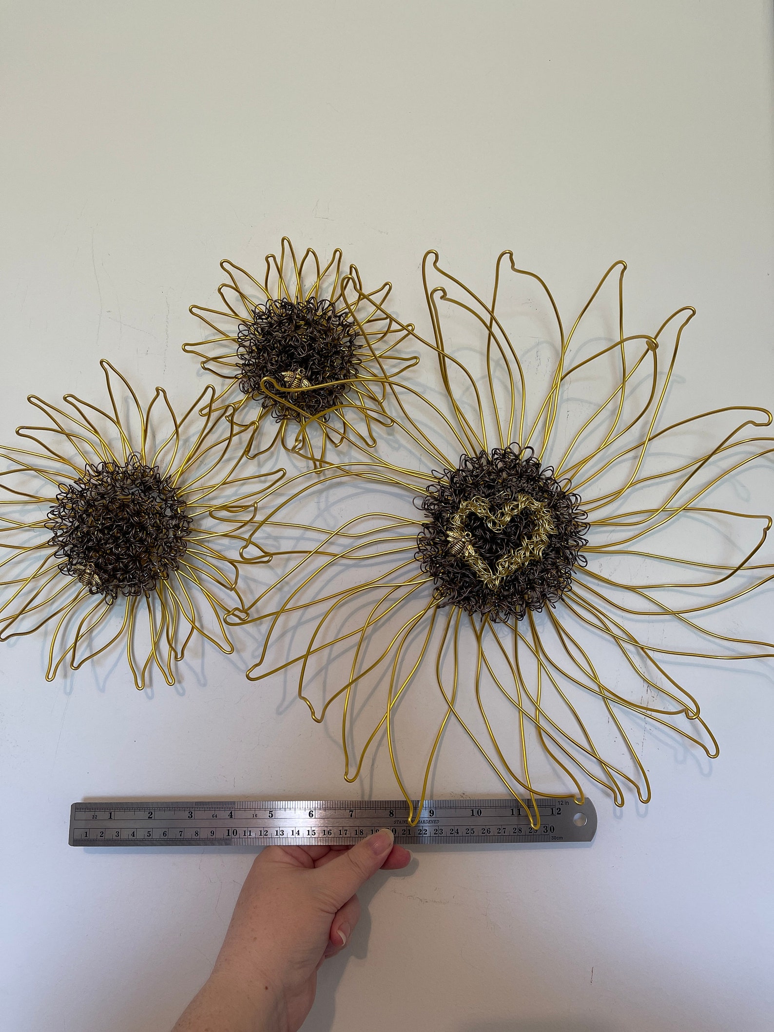 Sold Separately Wire Sunflower Wall Hangings With Bee - Etsy