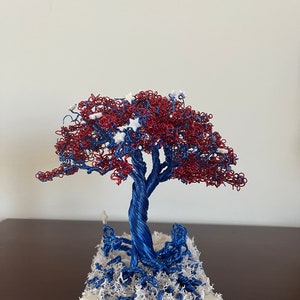Patriotic Tree of Life With Stars and a Cross, Memorial Gift, Orb ...