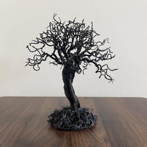 Black Wire Tree Sculpture, Bonsai Tree, Tree of Life, Wire Tree Art ...