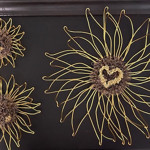 Sold Separately, Wire Sunflower Wall Hangings With Bee, Country Art ...