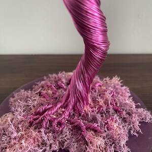 Pink Tree of Life, Full Moon, Wire Tree Sculpture, Wire Art ...
