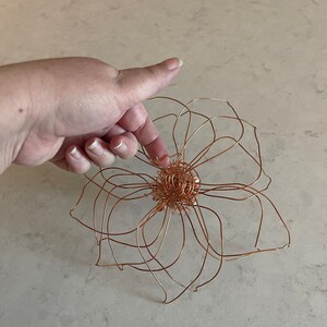 Copper Wire Flower Wall Hanging, Ladybug/honey Bee Sculpture - Etsy