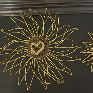 Sold Separately, Wire Sunflower Wall Hangings With Bee, Country Art ...