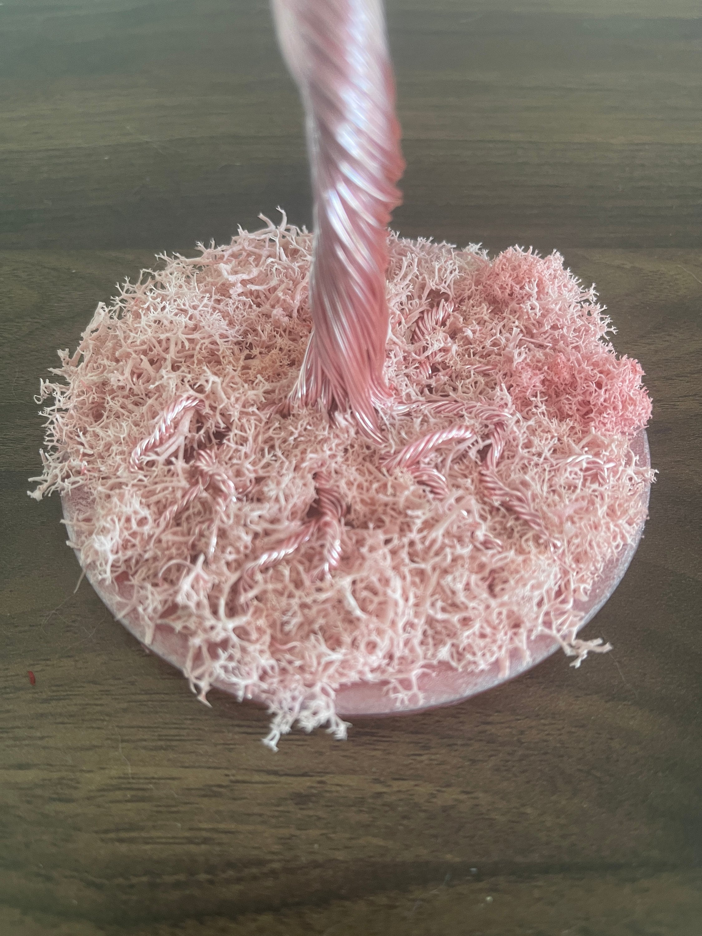 Rose Colored Copper Wire Tree Sculpture, Pink Tree of Life, Bonsai Tree ...