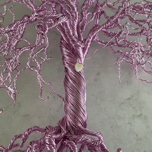 Pink Tree of Life, Two Mother of Pearl Birds and a Heart, Gift for Her ...