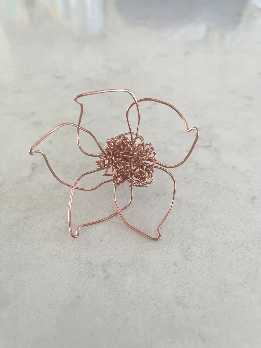 Copper Wire Flower Desk Ornament With Infinity Sign - Etsy