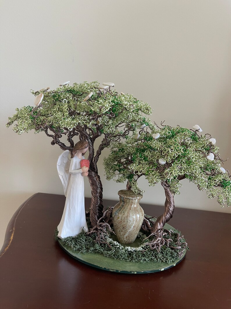 Tree of Life With an Angel and Hearts Throughout, Memorial Gift, Orb ...