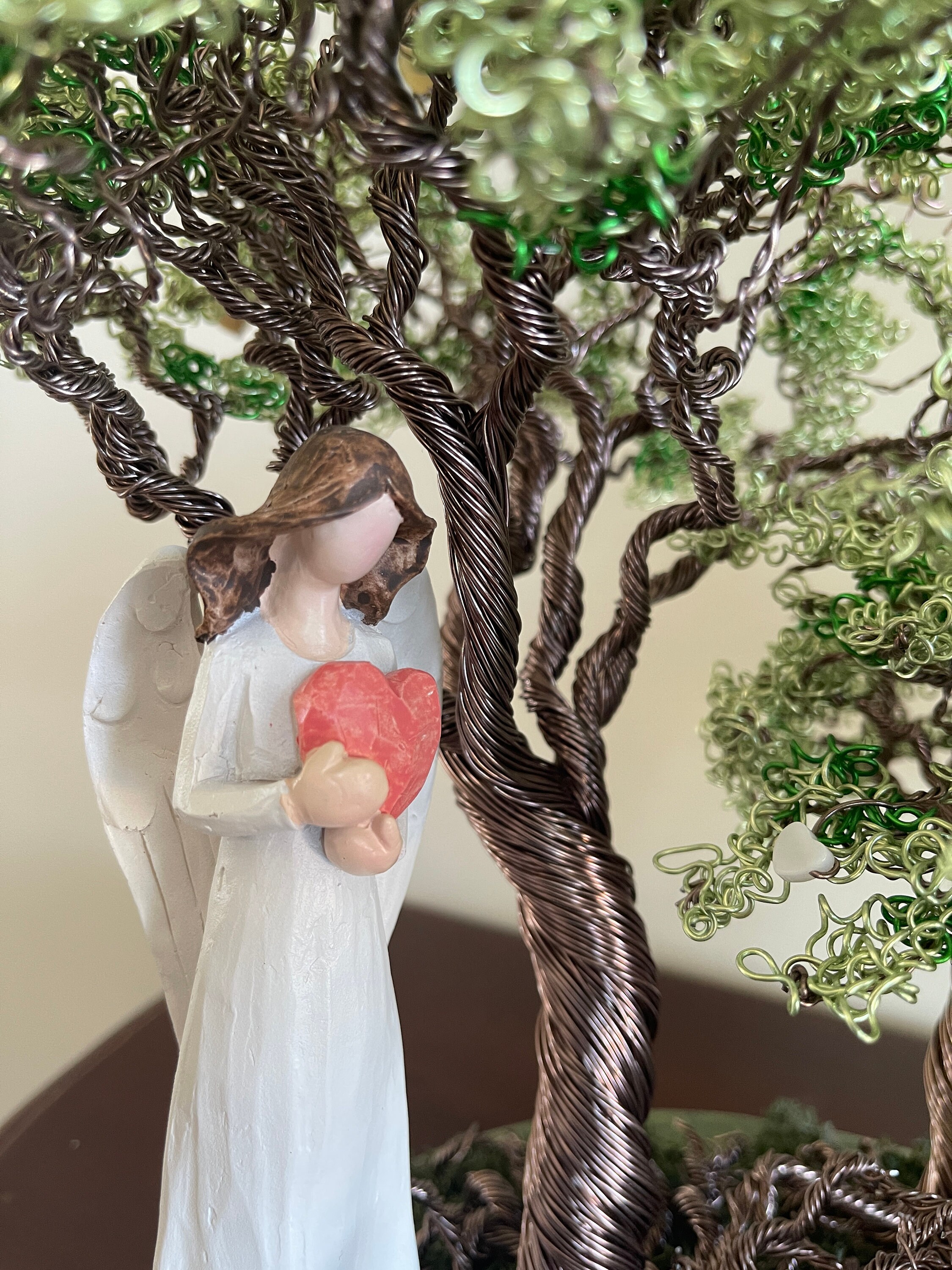 Tree of Life With an Angel and Hearts Throughout, Memorial Gift, Orb ...