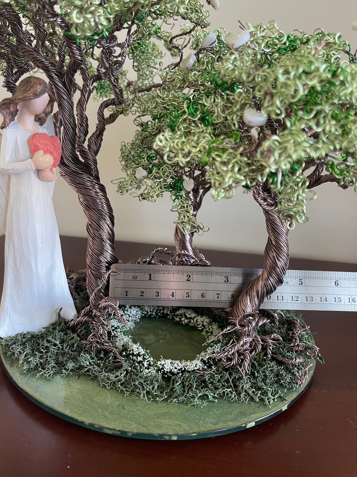 Tree of Life With an Angel and Hearts Throughout, Memorial Gift, Orb ...