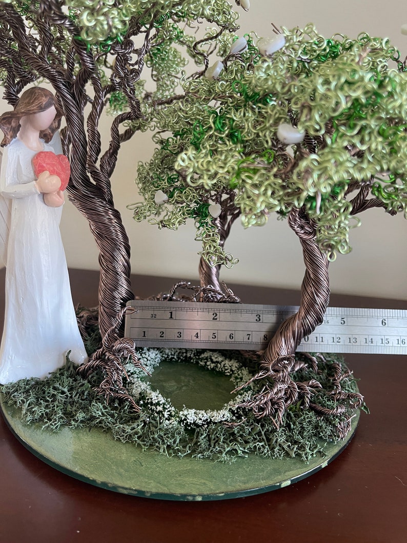 Tree of Life With an Angel and Hearts Throughout, Memorial Gift, Orb ...