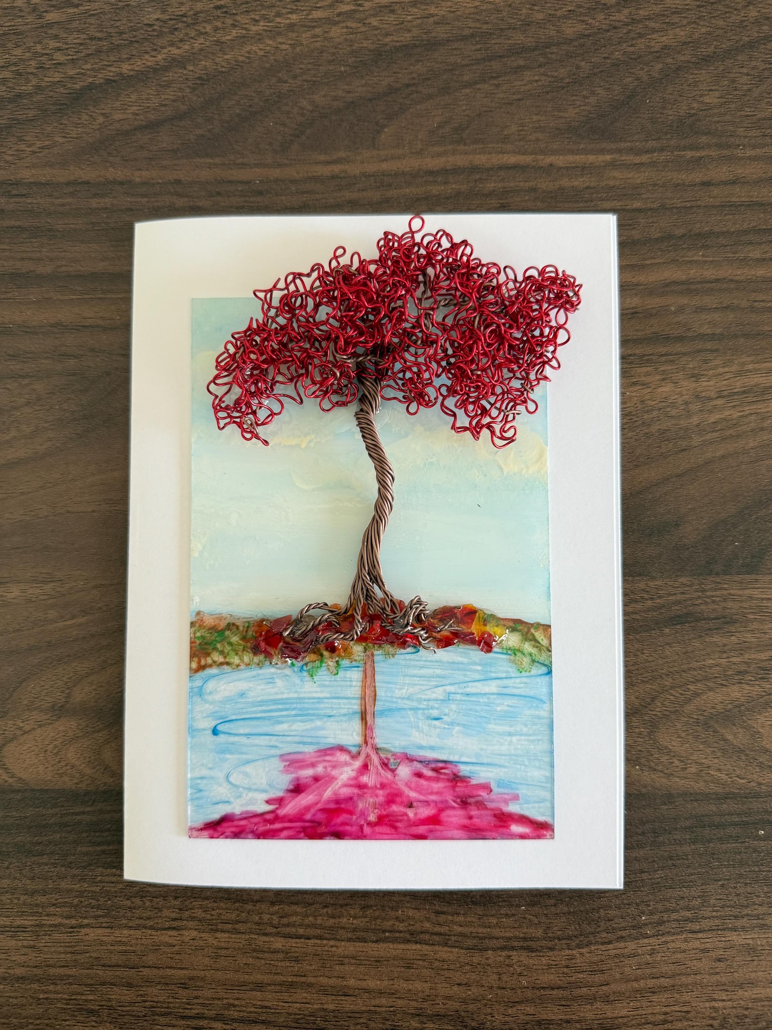 Wire Art Tree of Life Greeting Card, Handmade Sympathy Card - Etsy