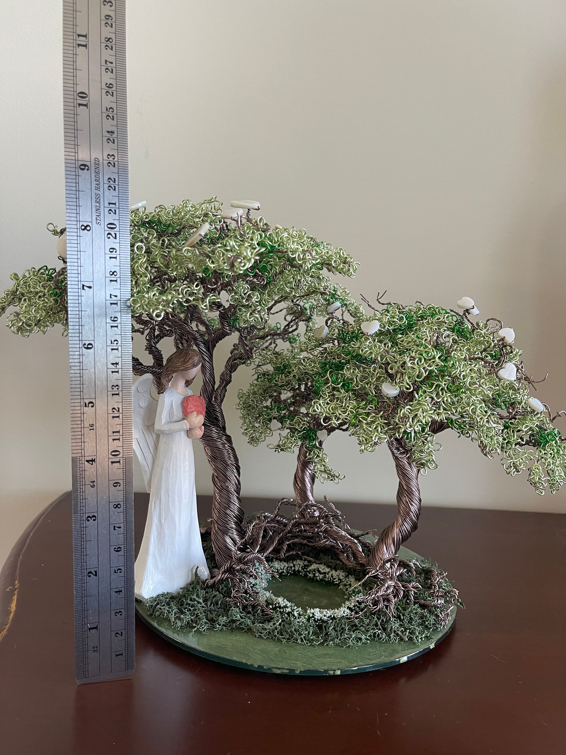 Tree of Life With an Angel and Hearts Throughout, Memorial Gift, Orb ...