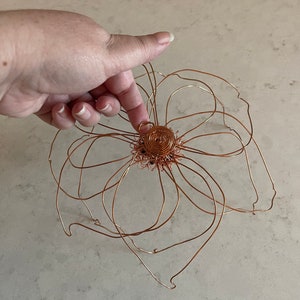 Copper Wire Flower Wall Hanging, Ladybug/honey Bee Sculpture - Etsy