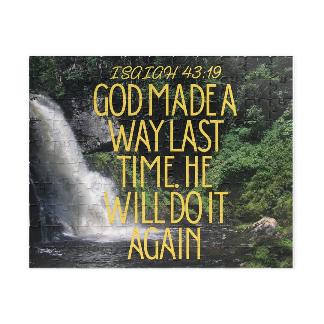 Isaiah 43:19 Scripture Waterfall Puzzle | 520-piece Christian Puzzle - Etsy