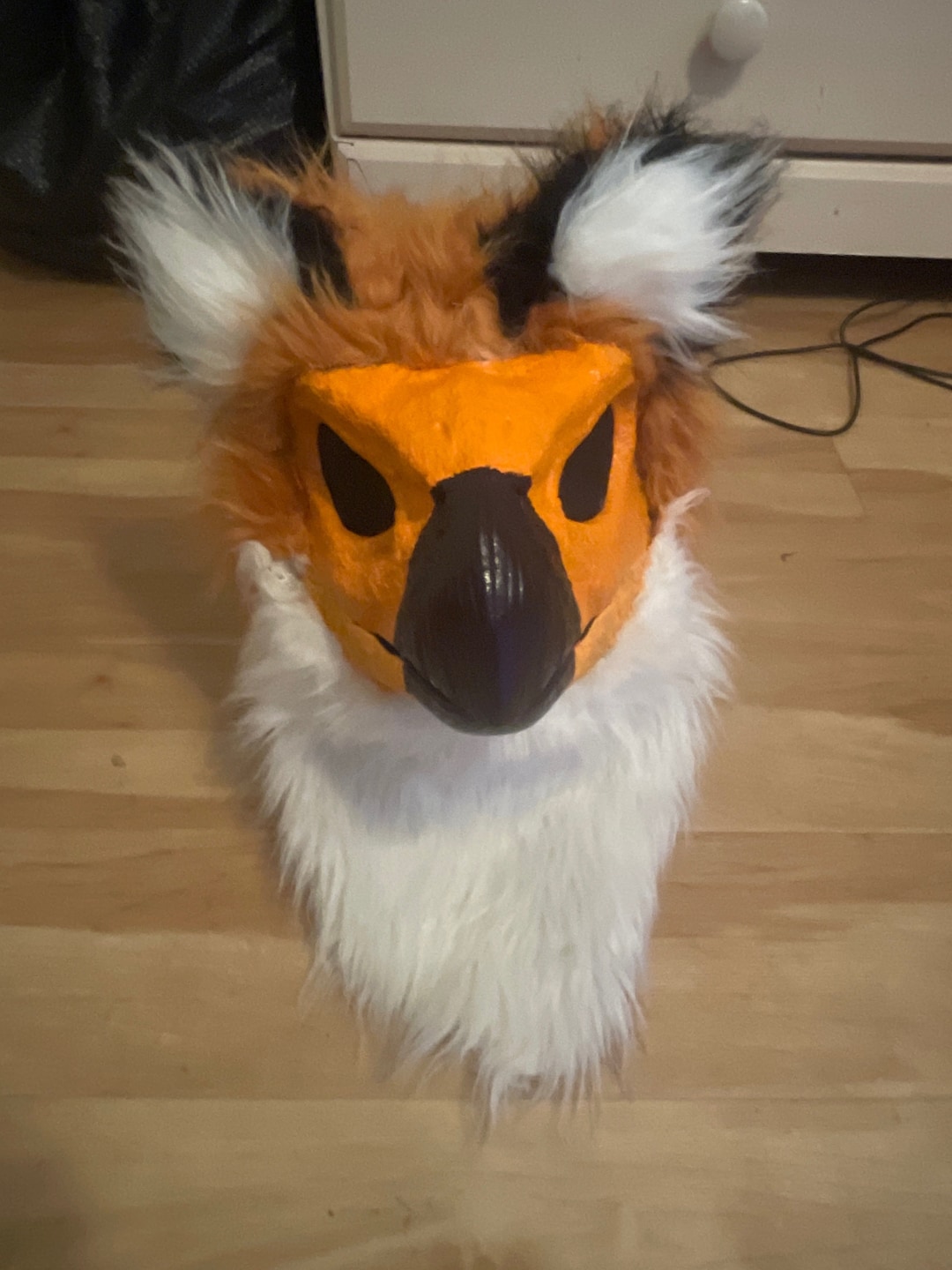 Fully Furred Dino Mask Read Desc Etsy