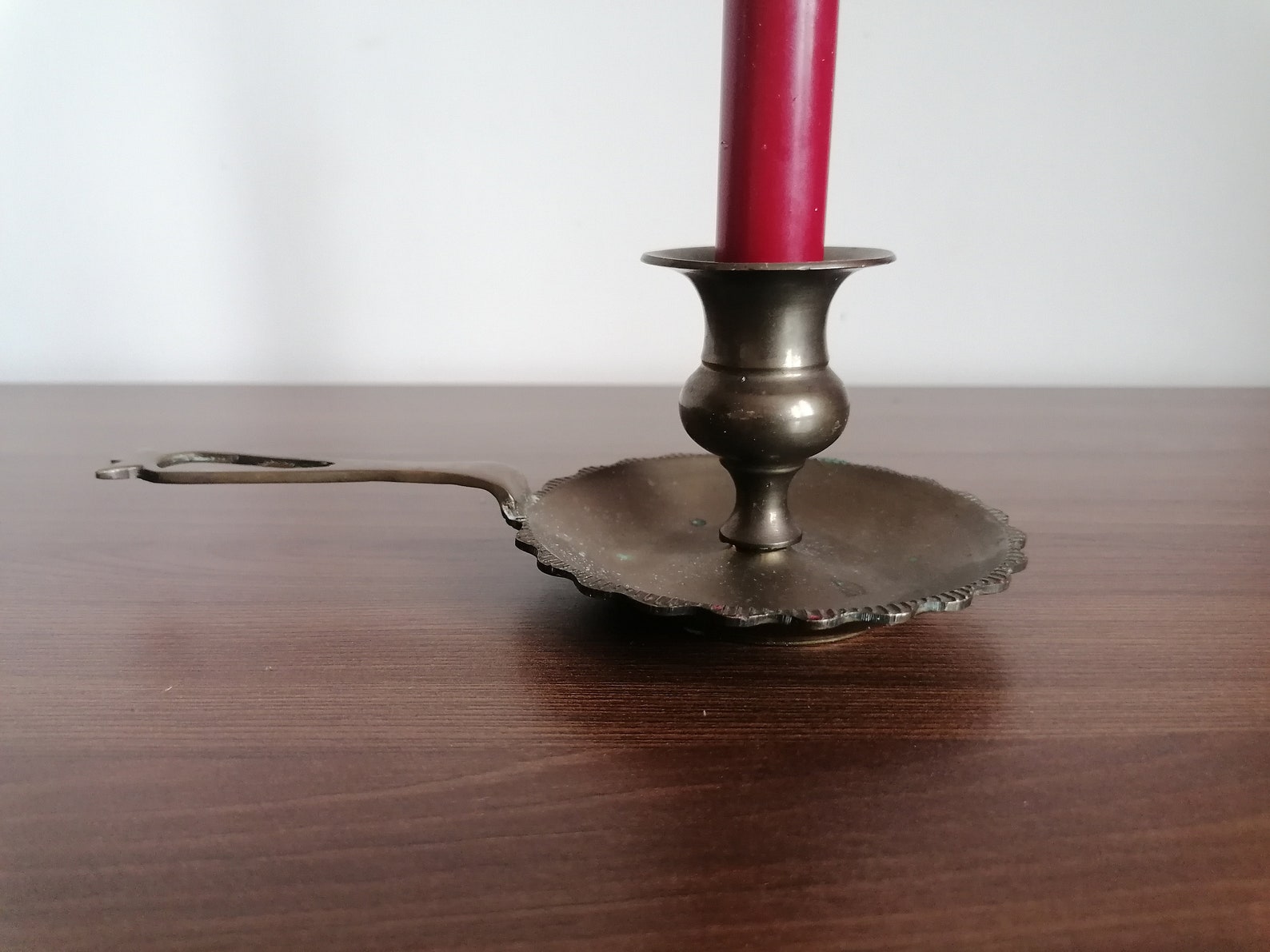 Vintage Brass Chamber Candlestick With Handle: Taper Candle Holder - Etsy