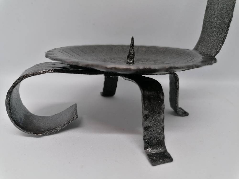 Mini Iron Candlestick for Pillar Candle. Candleholder With Handle ...