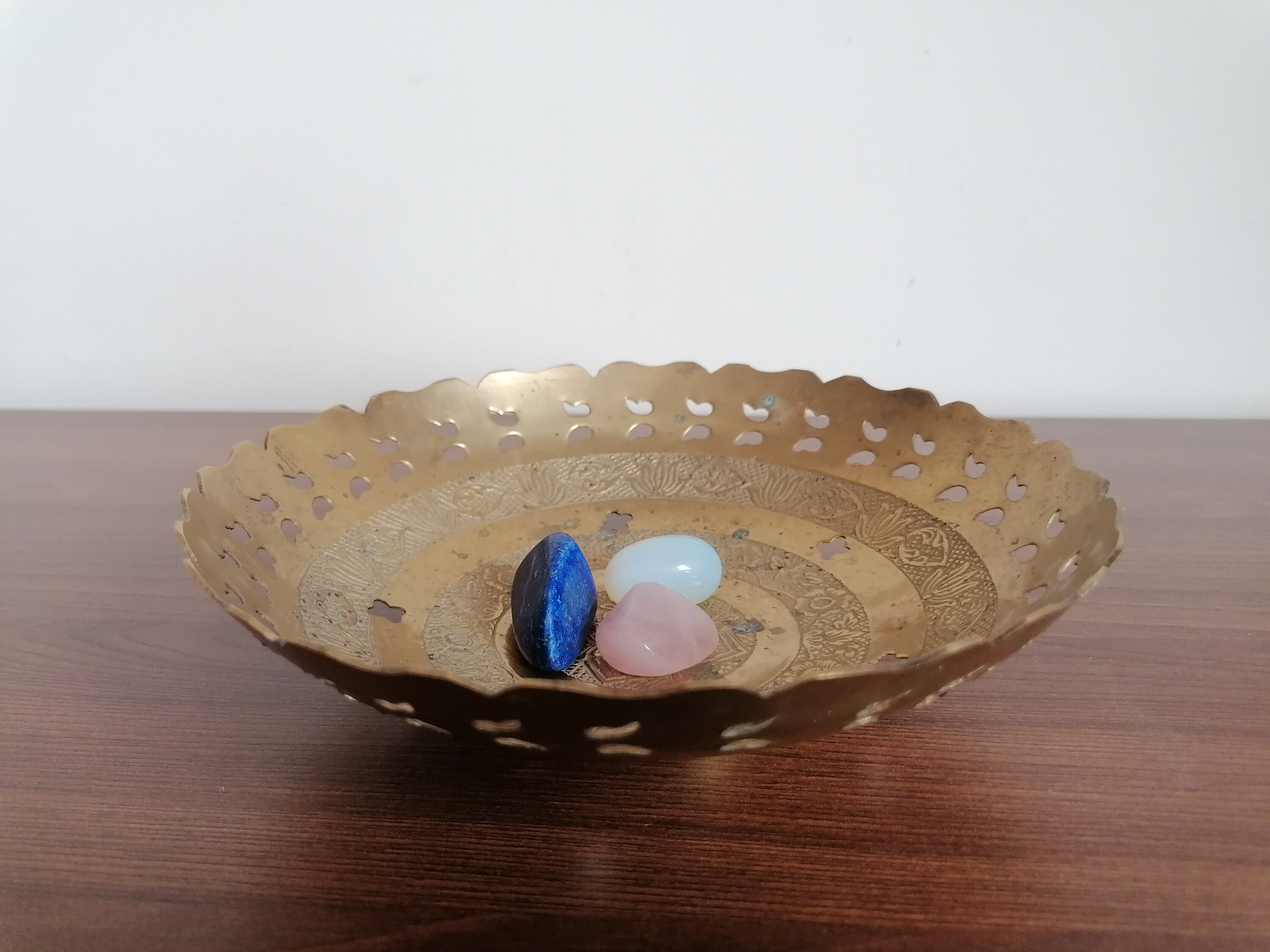 Vintage Brass Bowl. Brass Pedestal Bowl. Ornate Fruit Dish. Decorative ...