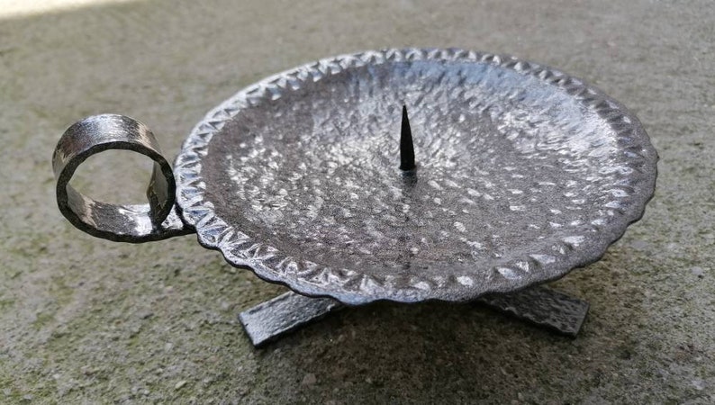 Iron Pillar Candle Holder With Finger Loop. Spike Candleholder - Etsy
