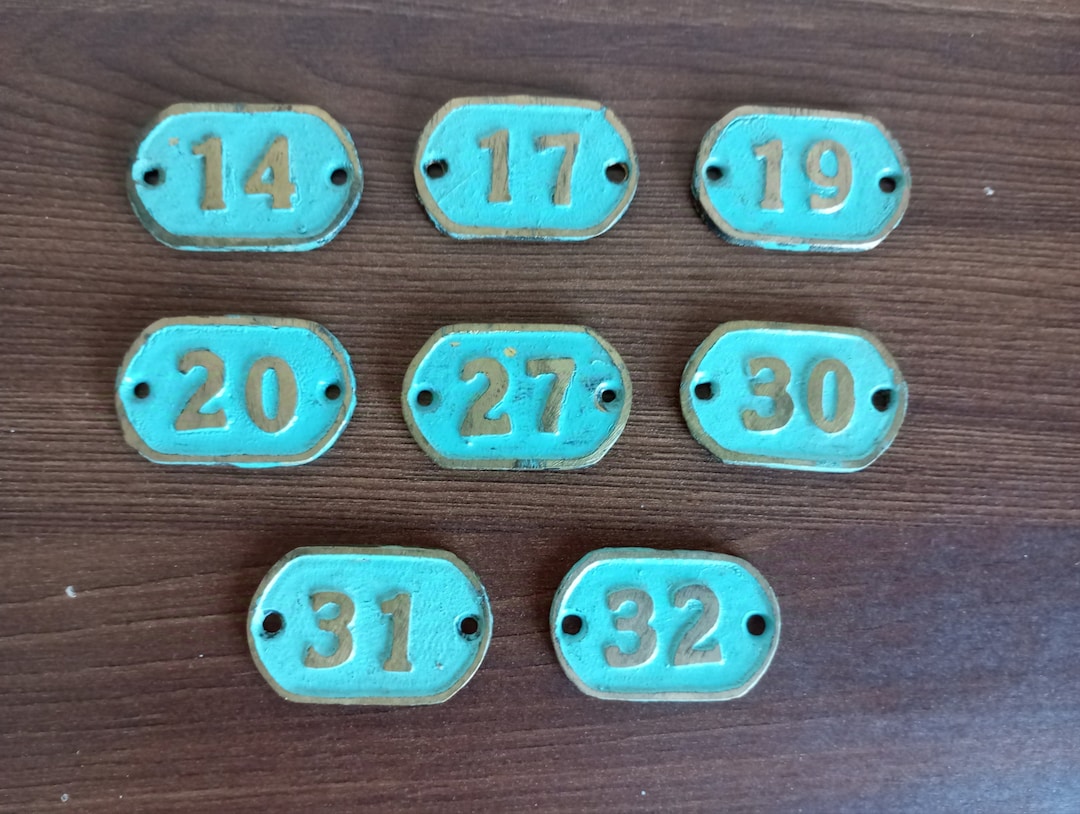 Vintage Number. Old Number. Cooper Number. 1970s. Cooper Numbers Signs ...