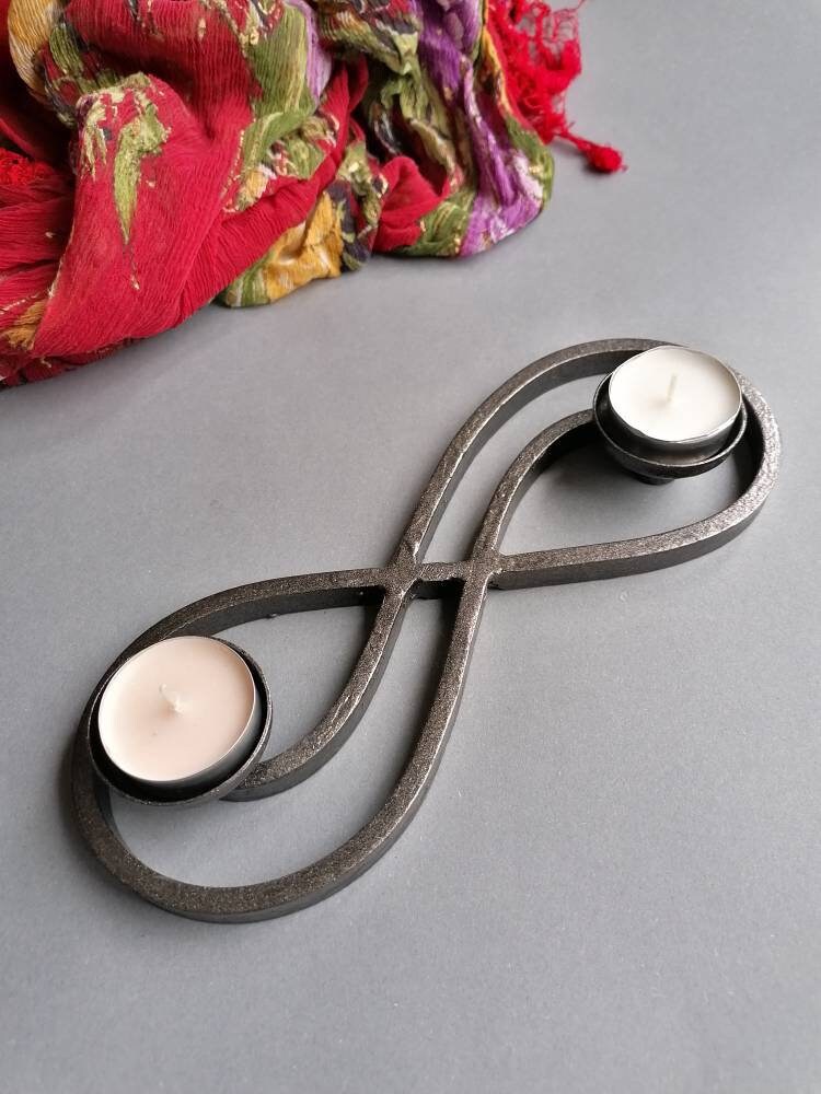 Iron Infinity Candle Holder. Iron Anniversary Gift. Tealight Infinity ...