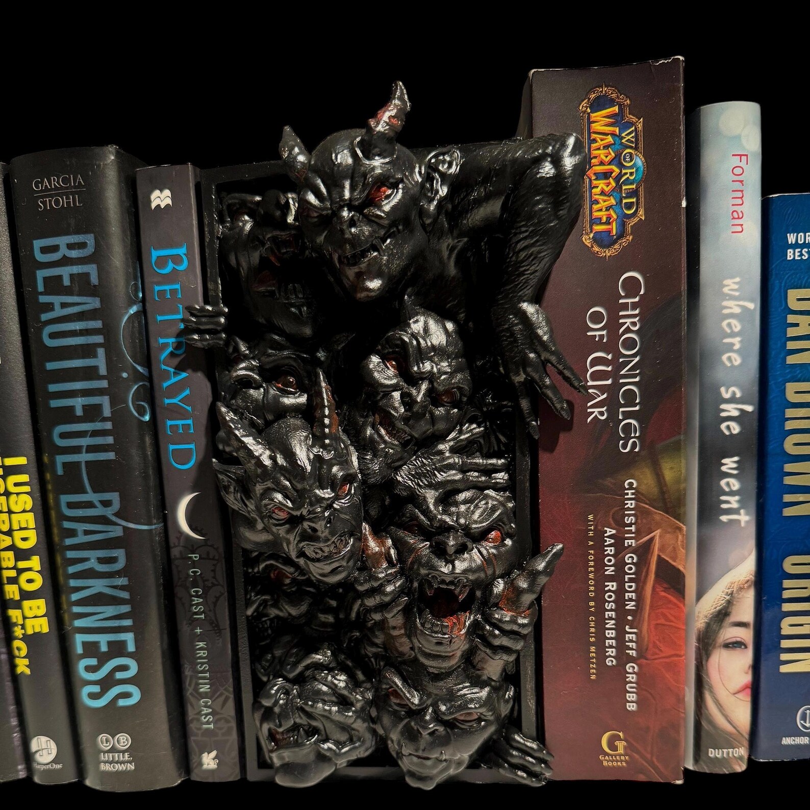 Handpainted Everyday Gothic or Halloween Bookshelf Decoration and ...