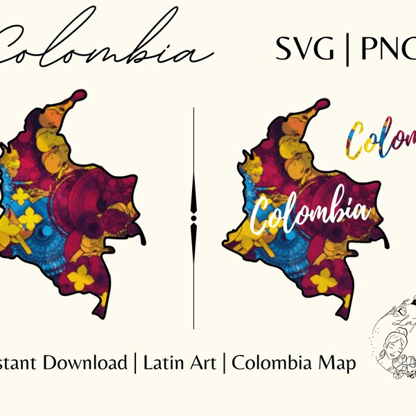 Colombia Svg - Etsy
