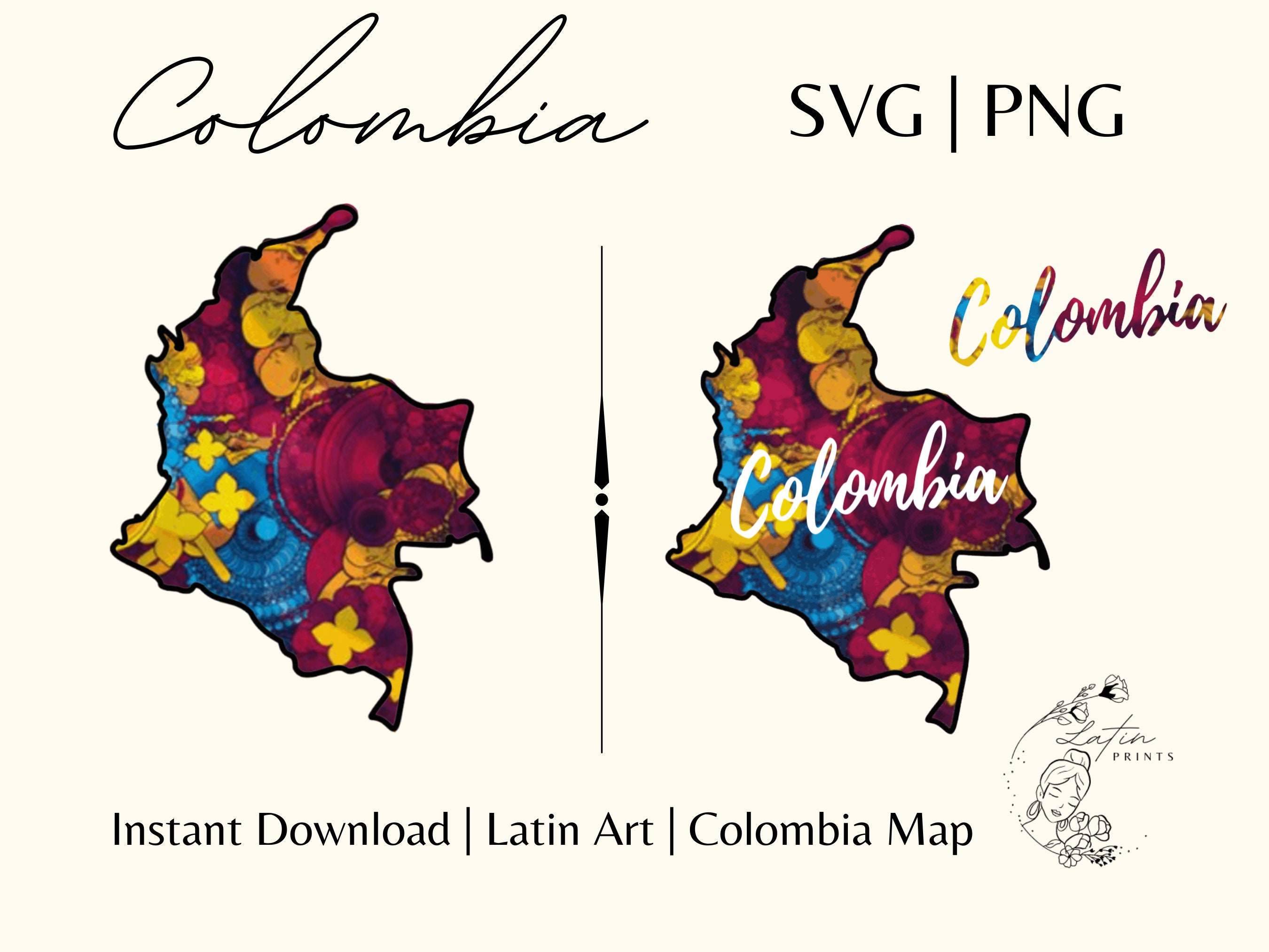 Latina SVG Colombia SVG Instant Download Latina PNG - Etsy Canada