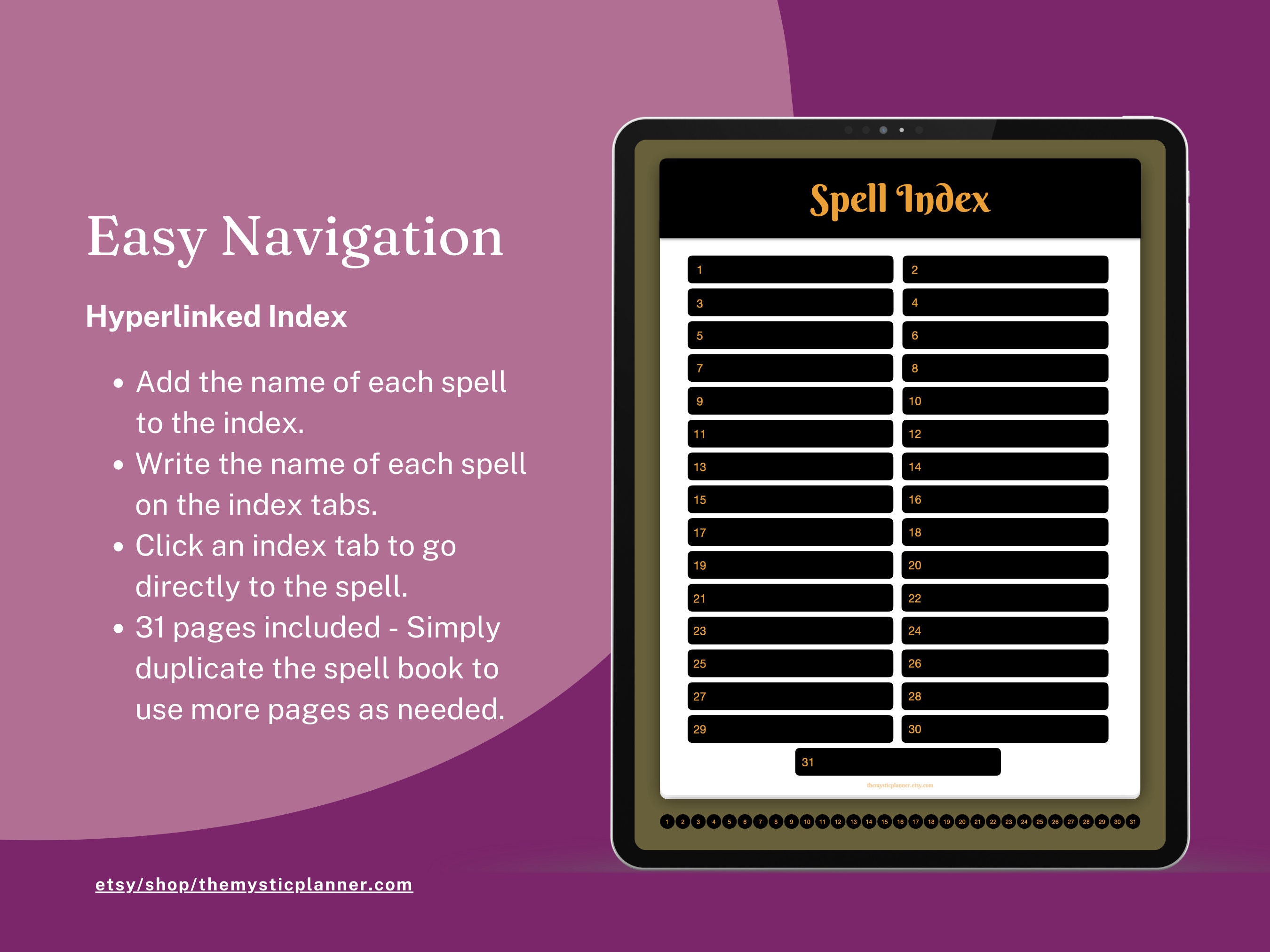 Digital Spell Book for Modern Witches 31 Magical Grimoire Pages ...