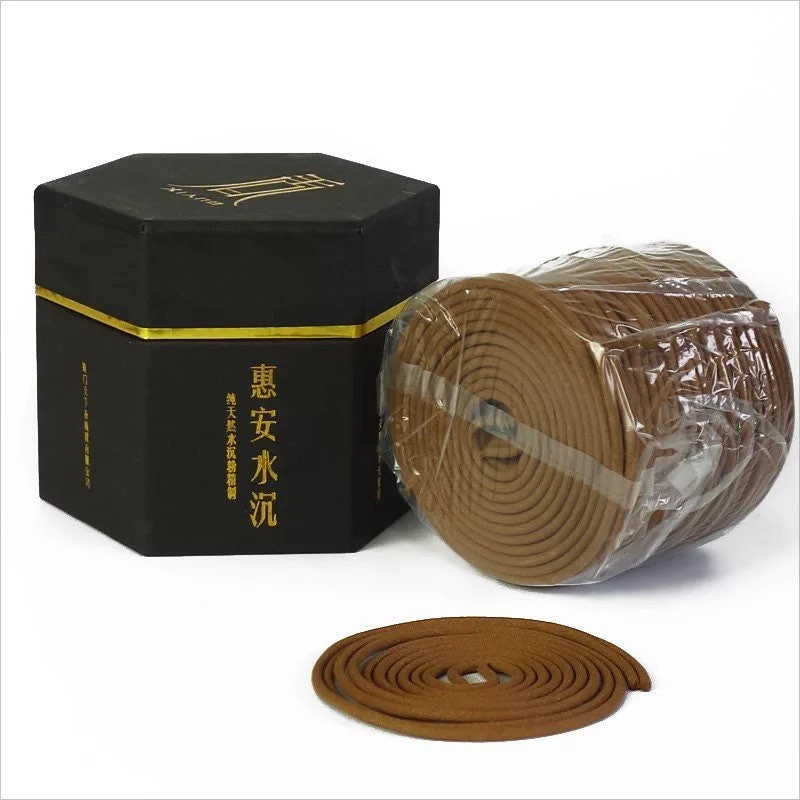 Natural Agarwood Premium Incense Coil Box Home Fragrance Gift Packing ...