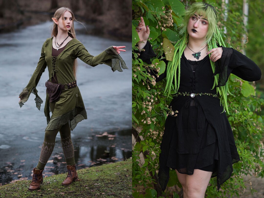 Enchanted Elven Cloak Pixie Cape Fairy Costume Forest Green Cloak ...