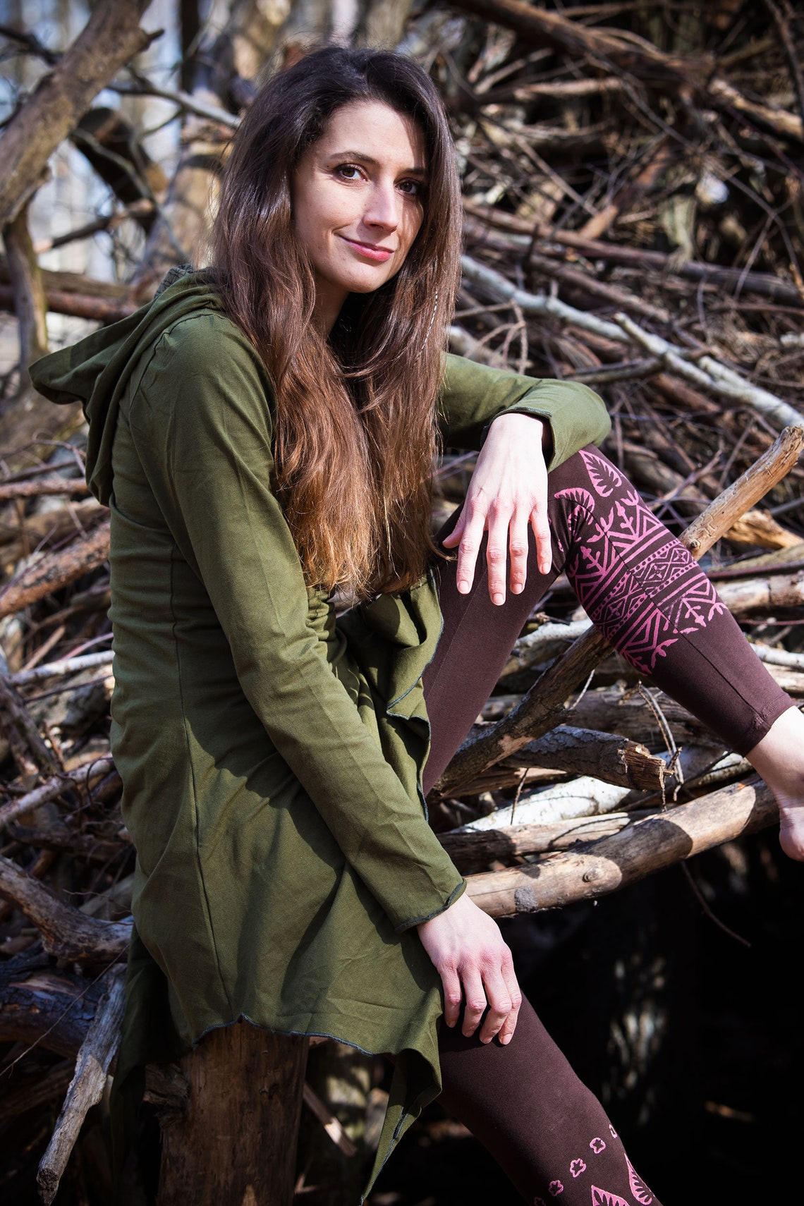 Forest Pixie Flower of Life Dress Fairy Longsleeve Hoodie - Etsy