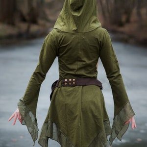 Enchanted Elven Cloak Pixie Cape Fairy Costume Forest Green Cloak ...