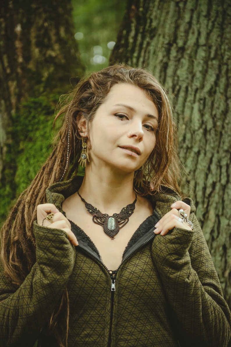 Woodland Fairy Jacket Flower of Life Elf Pixie Hoodie - Etsy