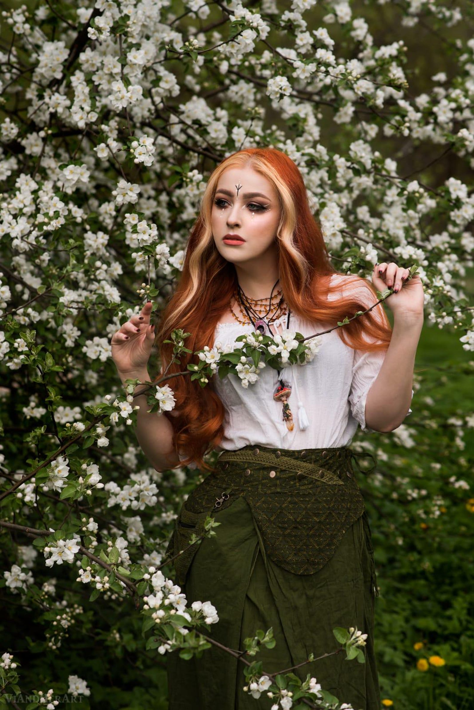 Ethereal Green Forest Pixie Skirt Woodland Fairy Asymmetrical Skirt ...