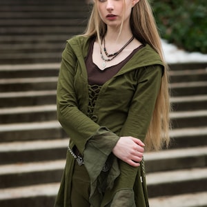 Enchanted Elven Cloak Pixie Cape Fairy Costume Forest Green Cloak ...