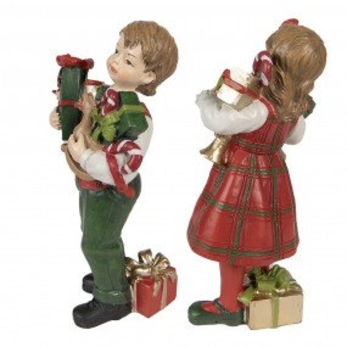 Clayre & Eef 2er Set Figur Winterkinder 13 cm Kinder Polyresin ...