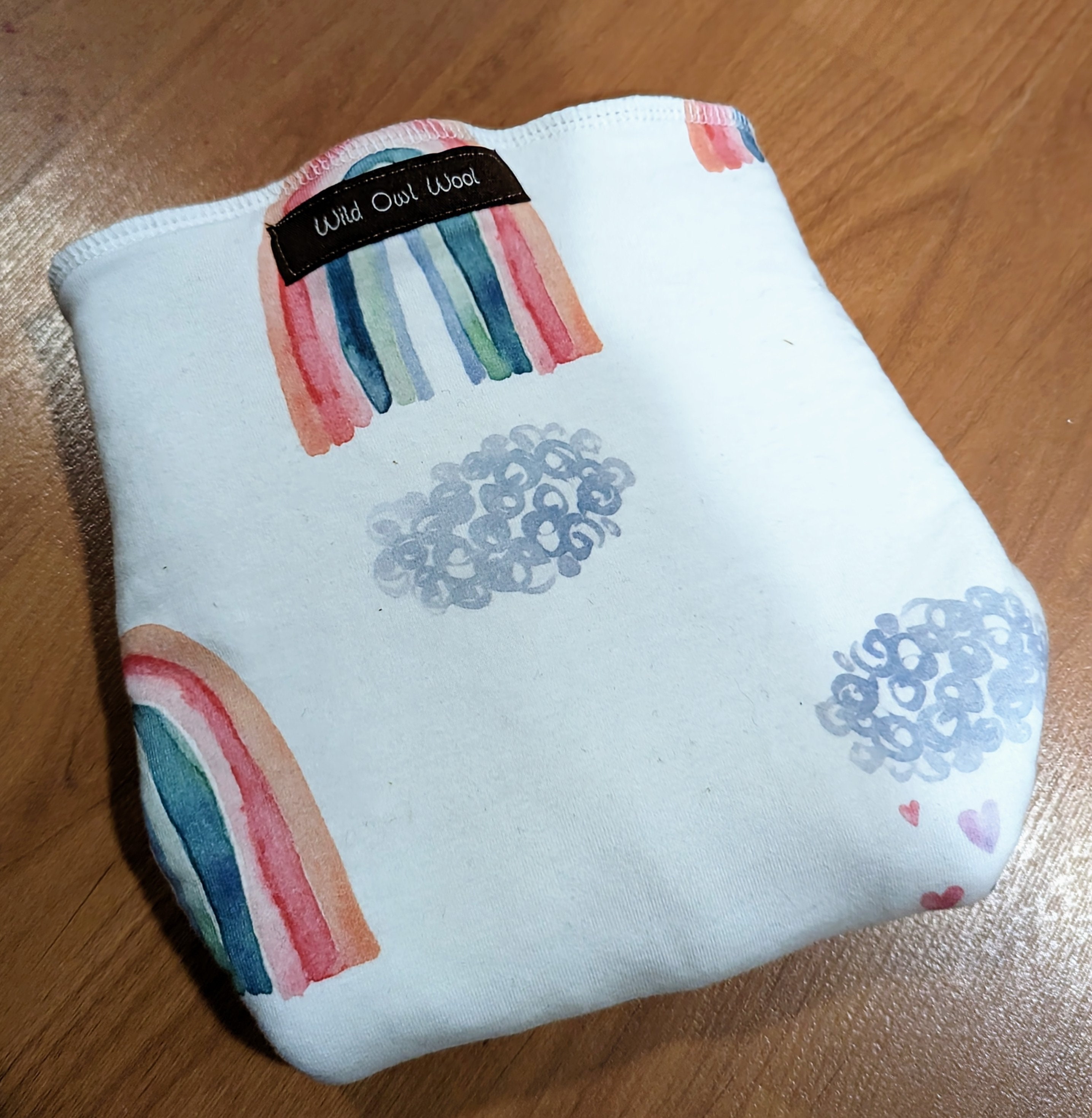 Rainbow Hearts Preflat Diaper - Etsy