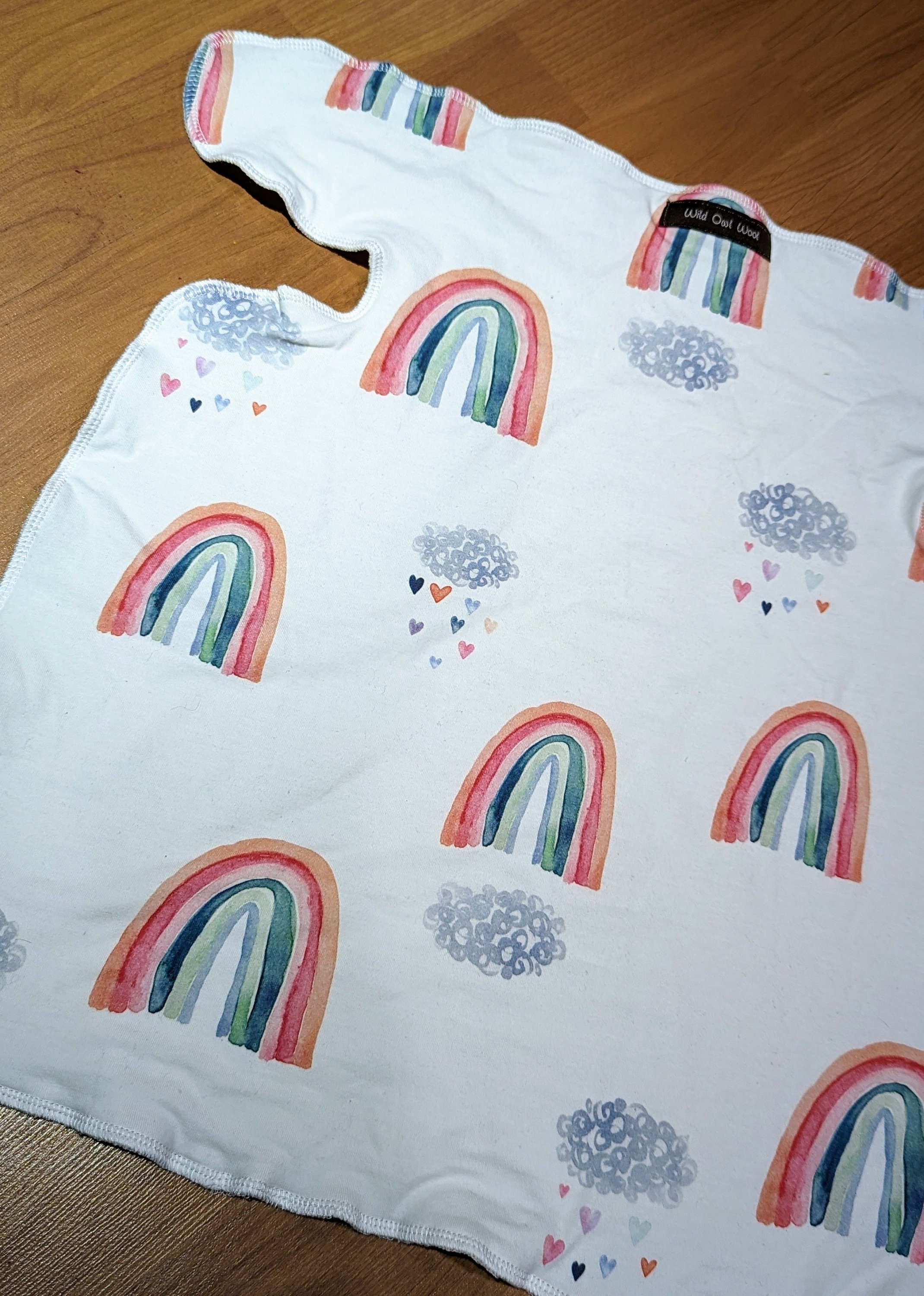 Rainbow Hearts Preflat Diaper - Etsy