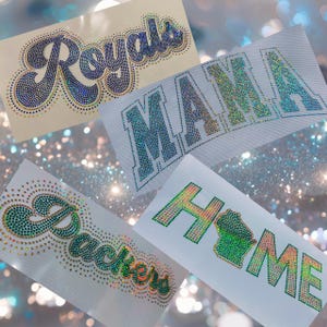 Custom Spangle Shirt Transfer: Cheer & Dance Bling Design (11x13 Inches ...