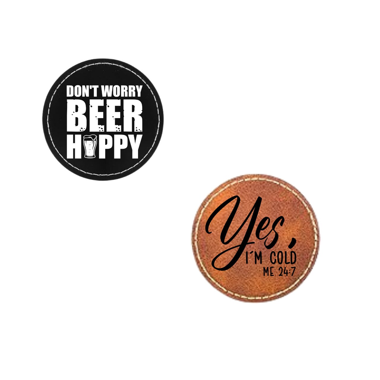 Custom Leather Hat Patch/full Color Printed Hat Patches/heat Press Hat ...