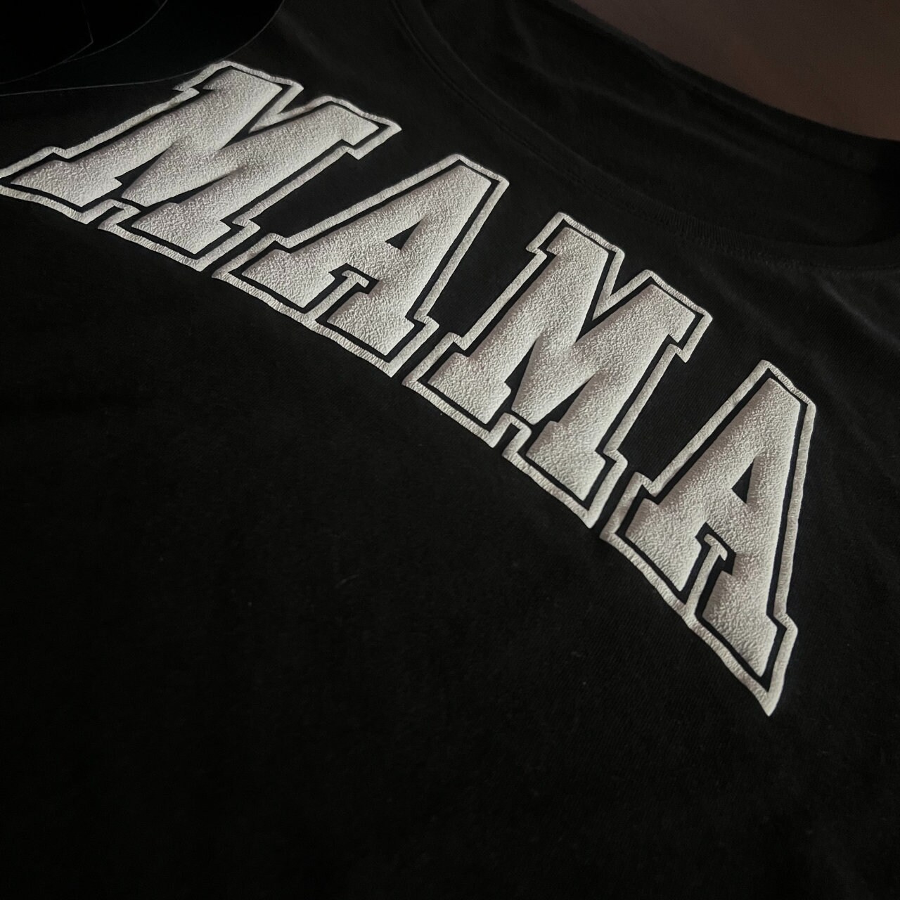 Mama Collegiate Font Puff Print/vinyl Mama Puff Print/ Puff Print ...