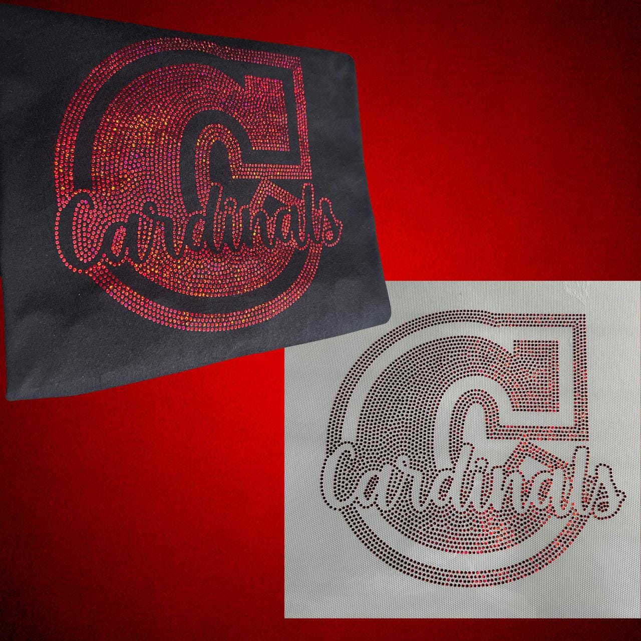 Custom Spangle Shirt Transfer: Cheer & Dance Bling Design (11x13 Inches ...